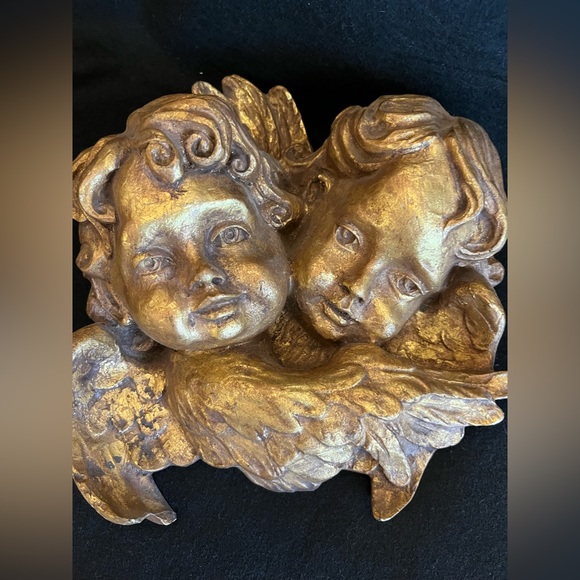 Accents | Gold Angels Wall Hanging Baroque Renaissance Cherub Putti ...